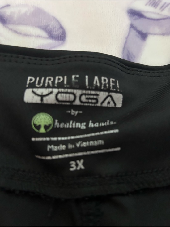 Pants & Jumpsuits | Purple Label Yoga By Healing Hands Black Active ...